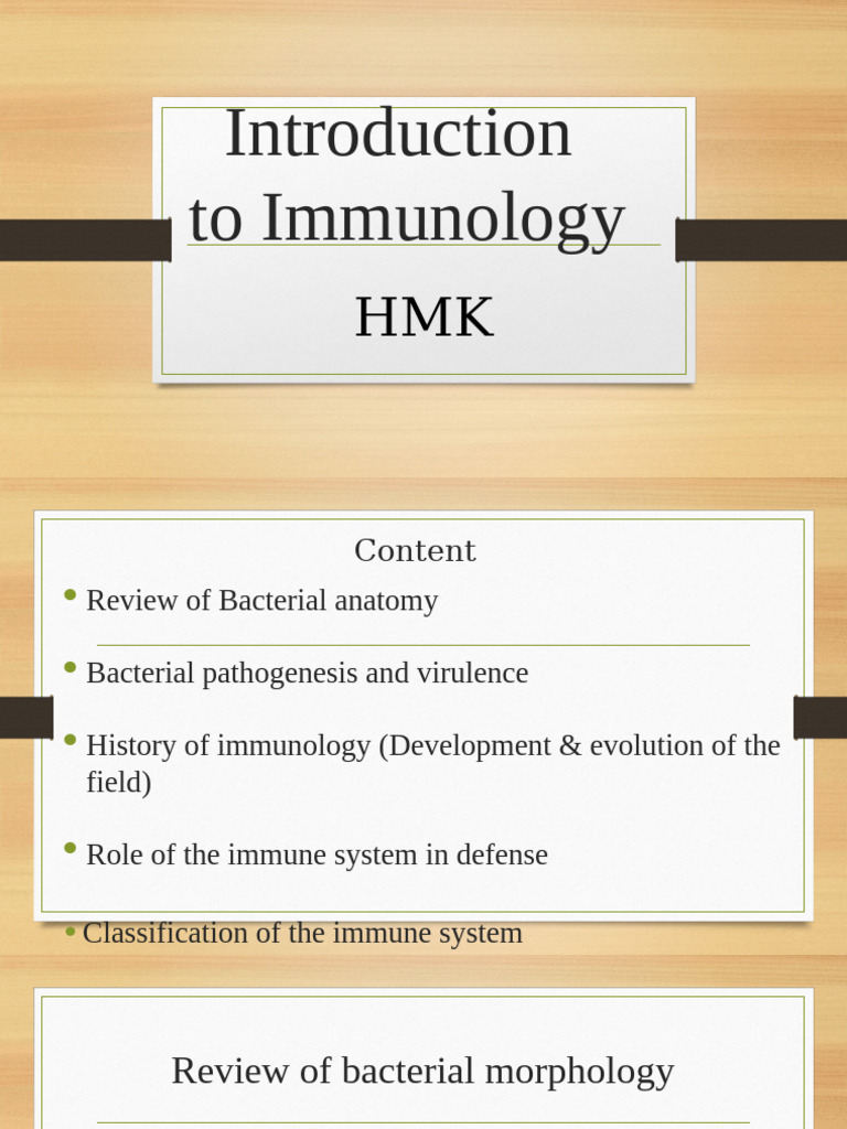 LEC 1- Introduction to Immunology | PDF | Immune System | Bacteria