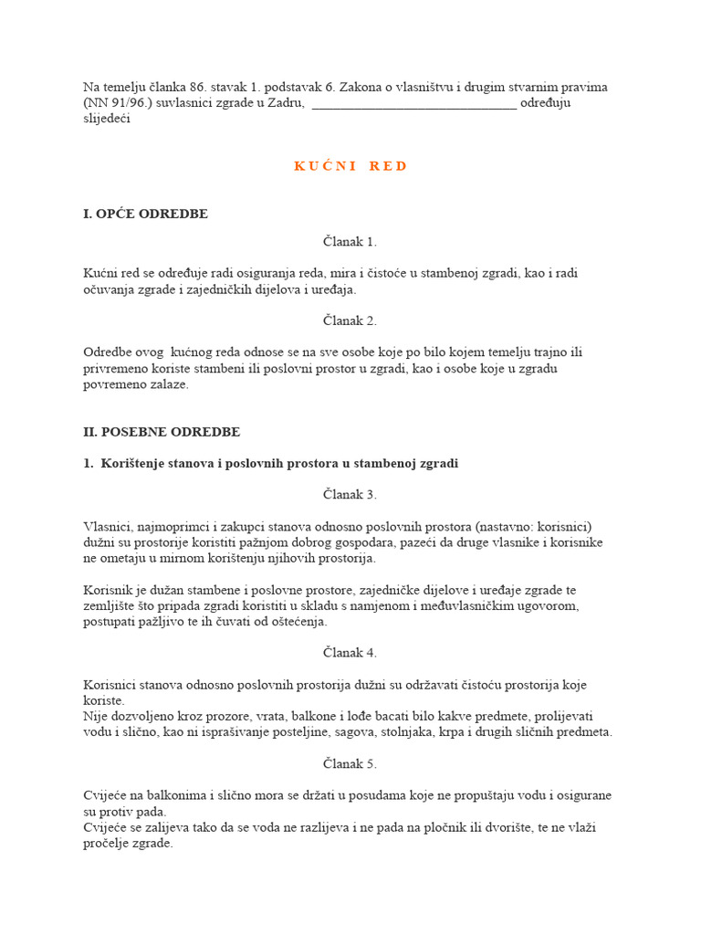 Kucni Red | PDF
