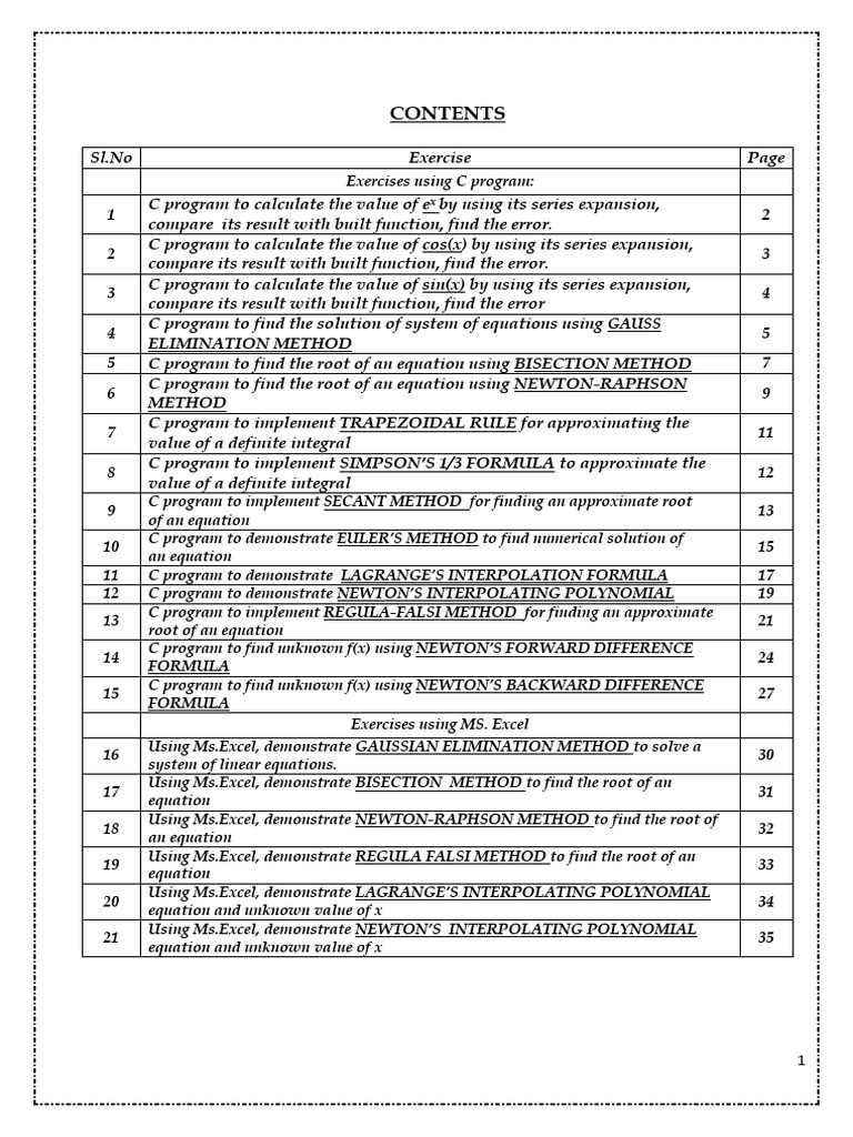 C Programs for Numerical Methods | PDF | Numerical Analysis | Computer ...