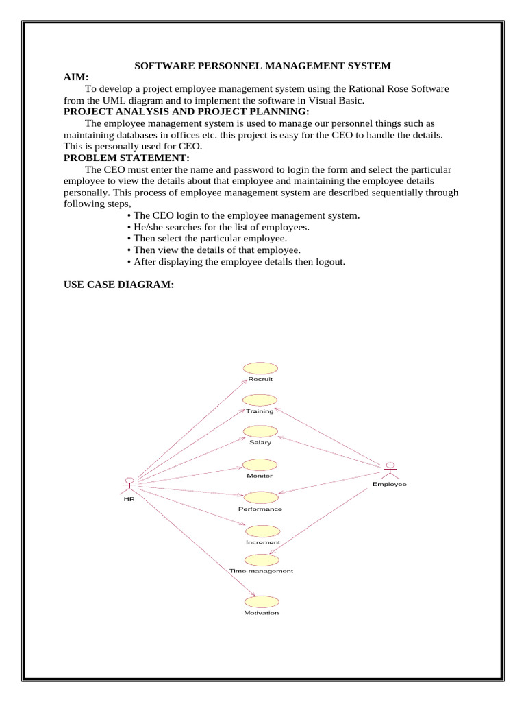07.software Personnel Management System | PDF | Use Case | Systems ...