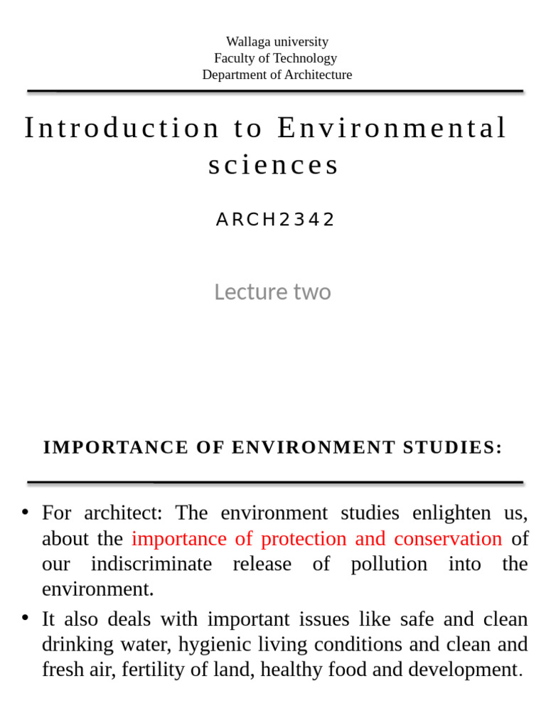 Environmental Science Lec 2 | PDF | Renewable Energy | Agriculture