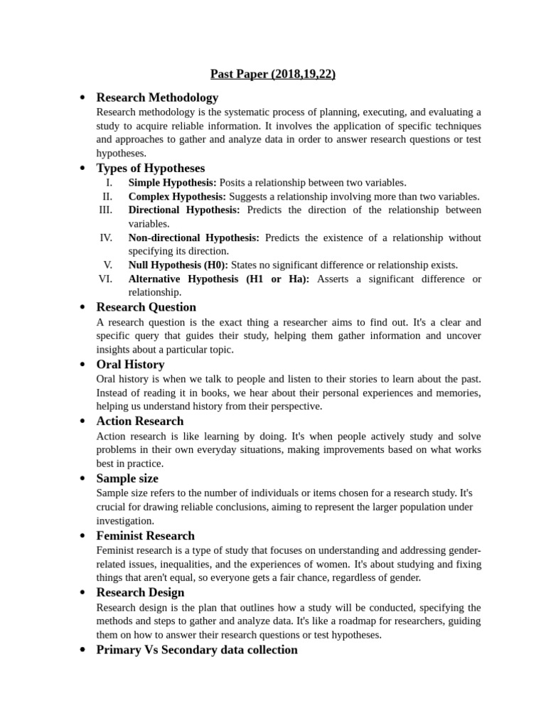 Research Past Papers | PDF | Validity (Statistics) | Sampling (Statistics)