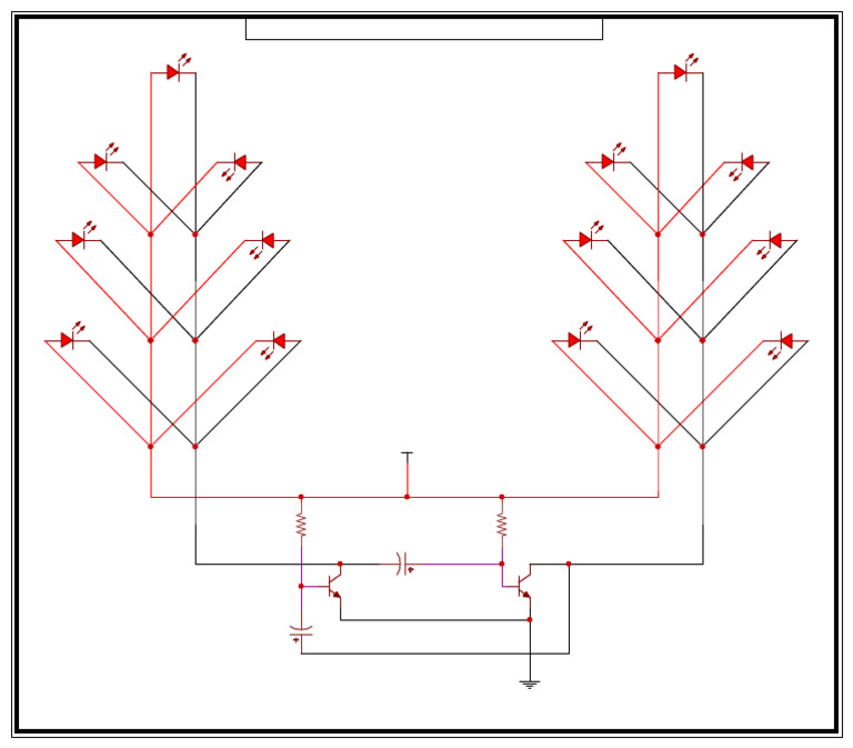 Schematic - The Transistor LED Tree - 2022-10-24 | PDF