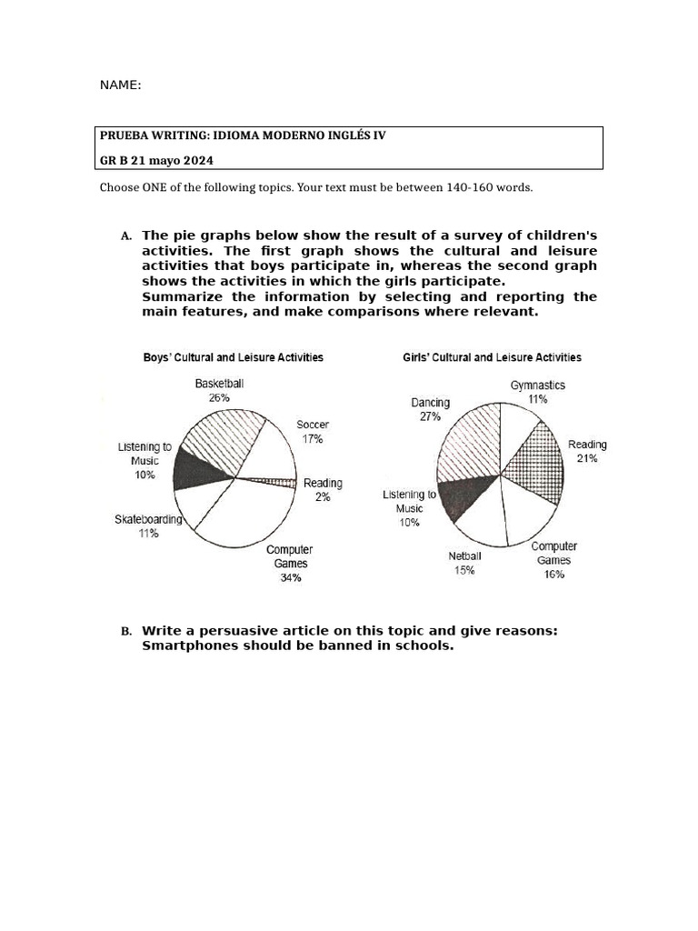 Exam Writing IM4 B | PDF
