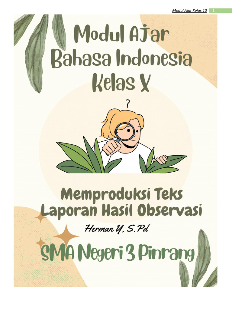 Modul Ajar Memproduksi Teks Lho | PDF