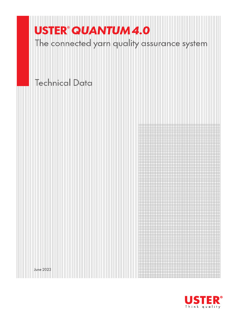 Uster Quantum 4.0 Techdate Web en 23 | PDF | Yarn | Textiles