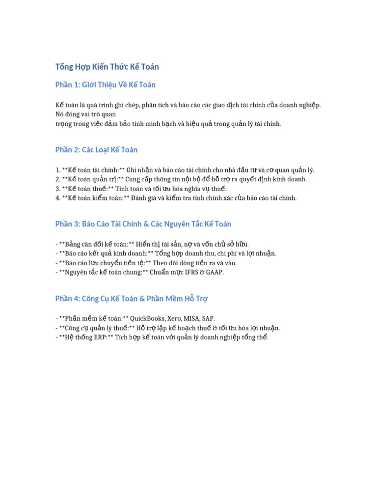 Tong Hop Kien Thuc Ke Toan | PDF