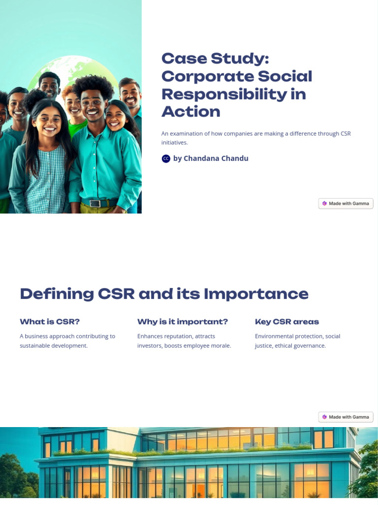 Case Study Corporate Social Responsibility in Action | PDF | Corporate Social Responsibility ...