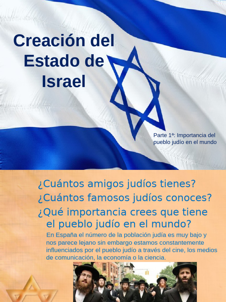 CREACIÓN DEL ESTADO DE ISRAEL Parte 1 Importancia Del Pueblo Judio ...