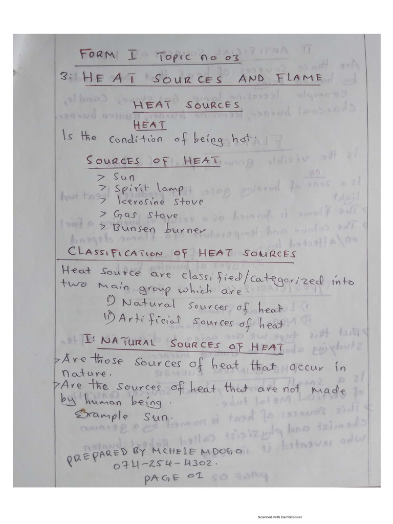 Heat Source and Flame | PDF