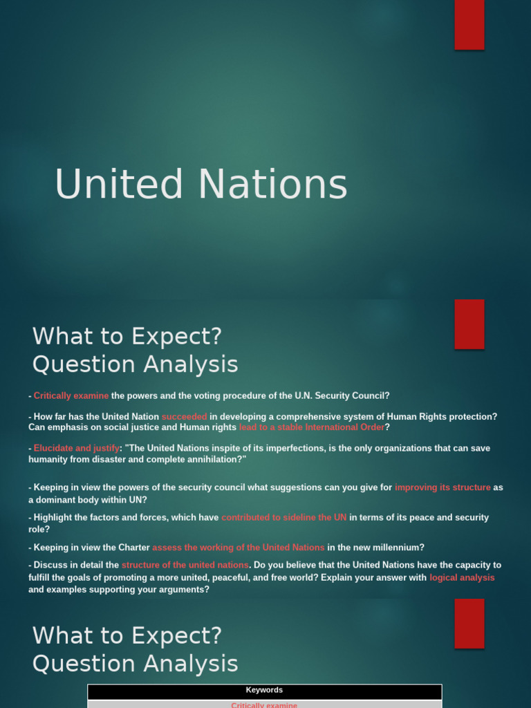 UN Structure, Challenges, and Reforms | PDF | United Nations Security ...