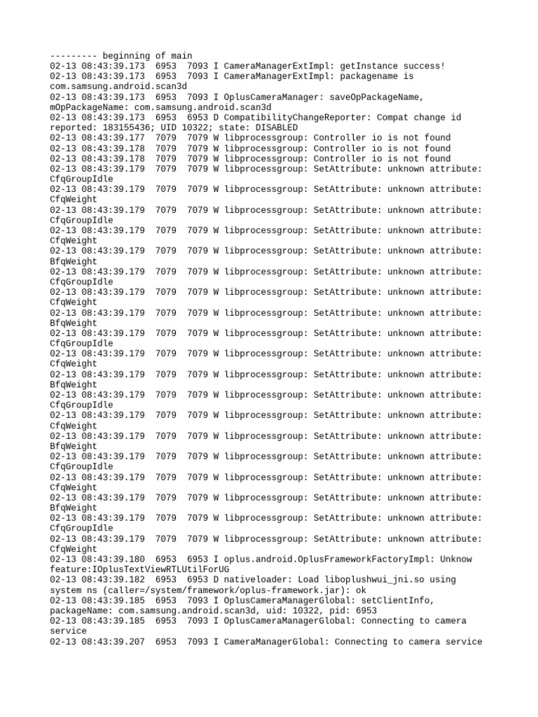 Samsung 3D Scan Camera Log Analysis | PDF | Operating System Technology ...
