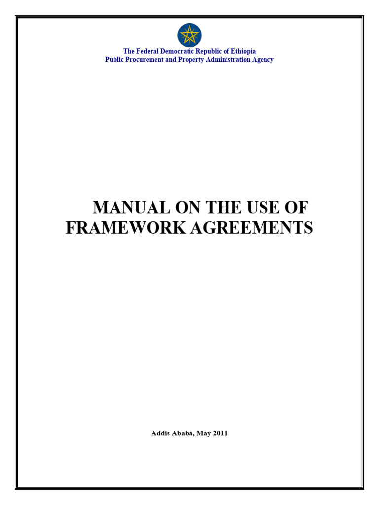 Manual On The Use of Framework Agreements | PDF | Procurement | Business