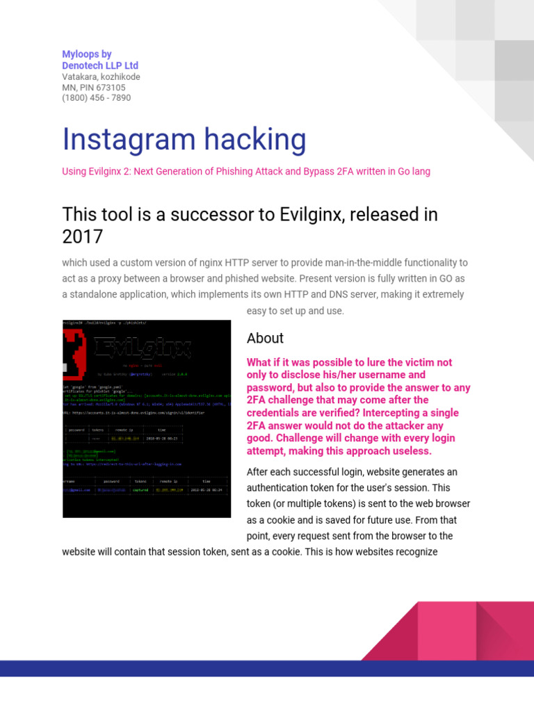 Instagram Hacking Method Denotech-In (Precisa Do Word) | PDF | Http Cookie | Phishing