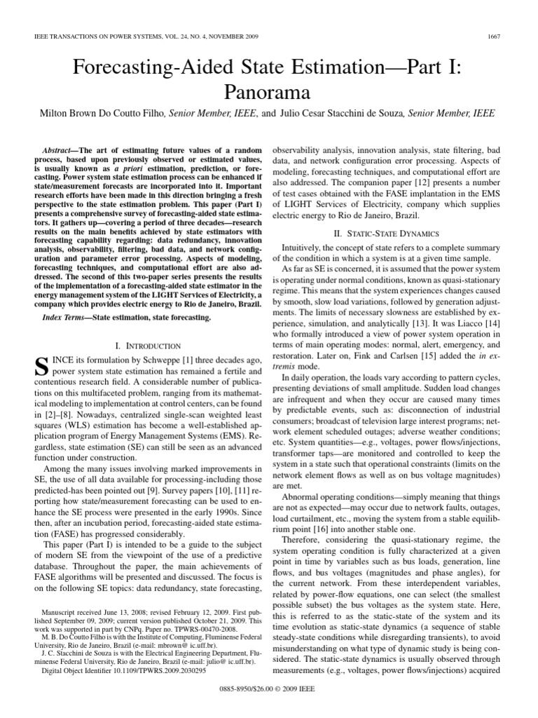 Forecasting Aided State Estimationpart I Panorama Pdf Forecasting Covariance