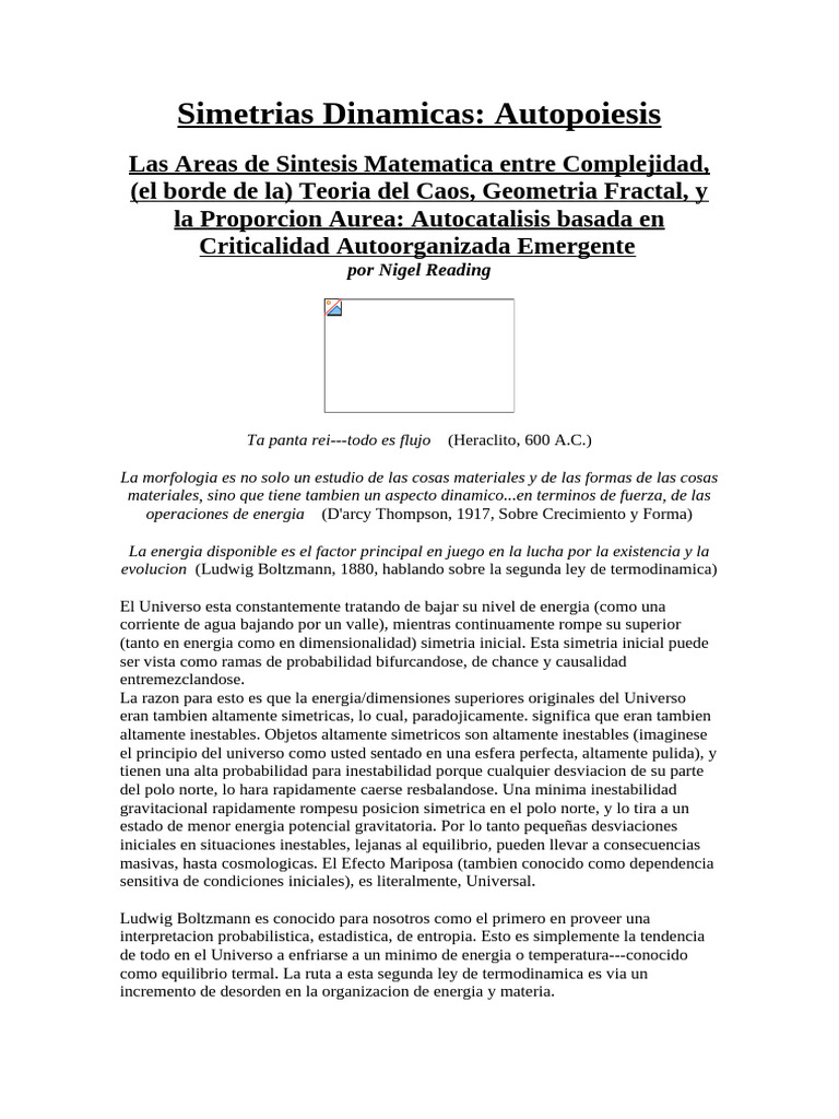 Simetrias Dinamicas | PDF | Teoría del caos | Mecánica cuántica