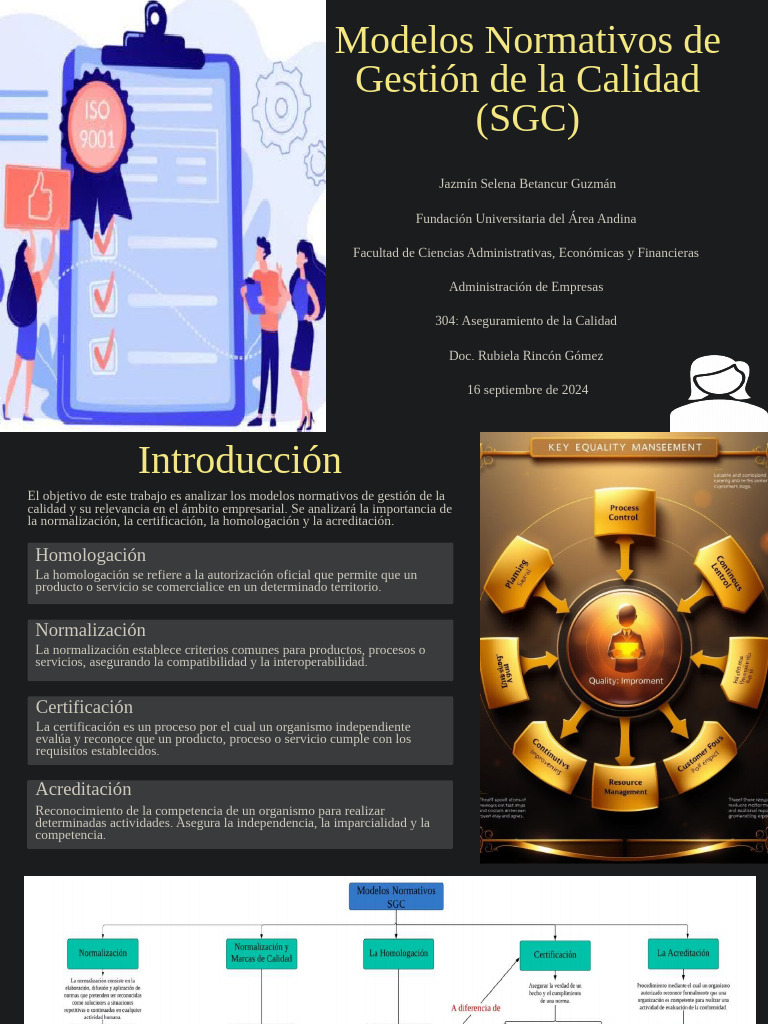 EJE 3 - Aseguramiento de La Calidad. Modelos Normativos (SGC) . | PDF ...