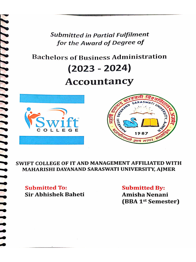 Sample File Bba Project Accounts | PDF