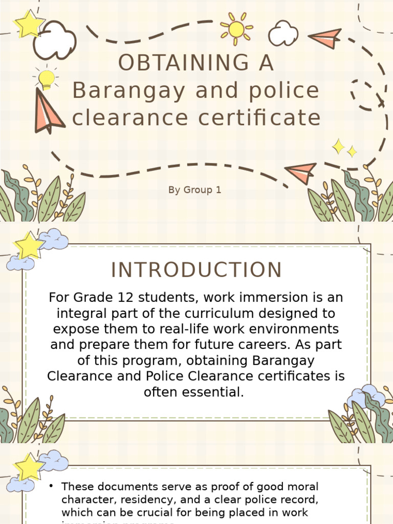 How to Obtain Barangay and Police Clearances | PDF | Identity Document ...