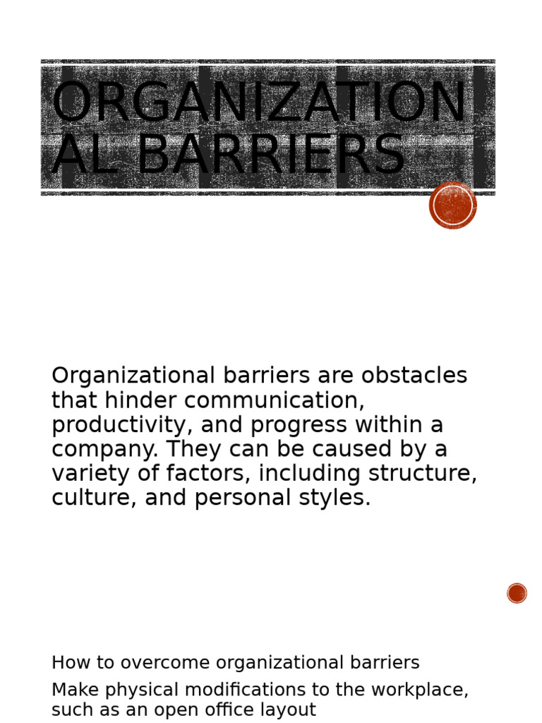 Organization Barrier | PDF | Communication | Hierarchy