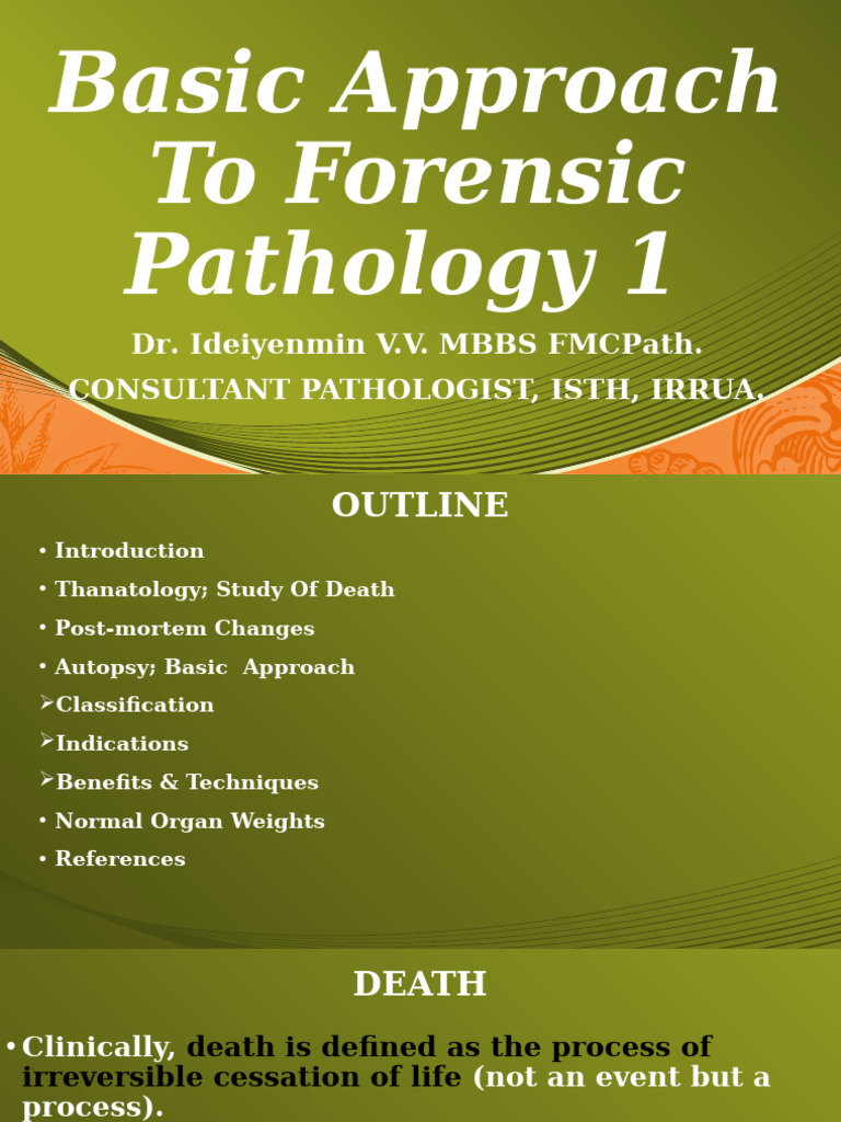 Forensic Pathology: Autopsy Basics | PDF | Autopsy | Death