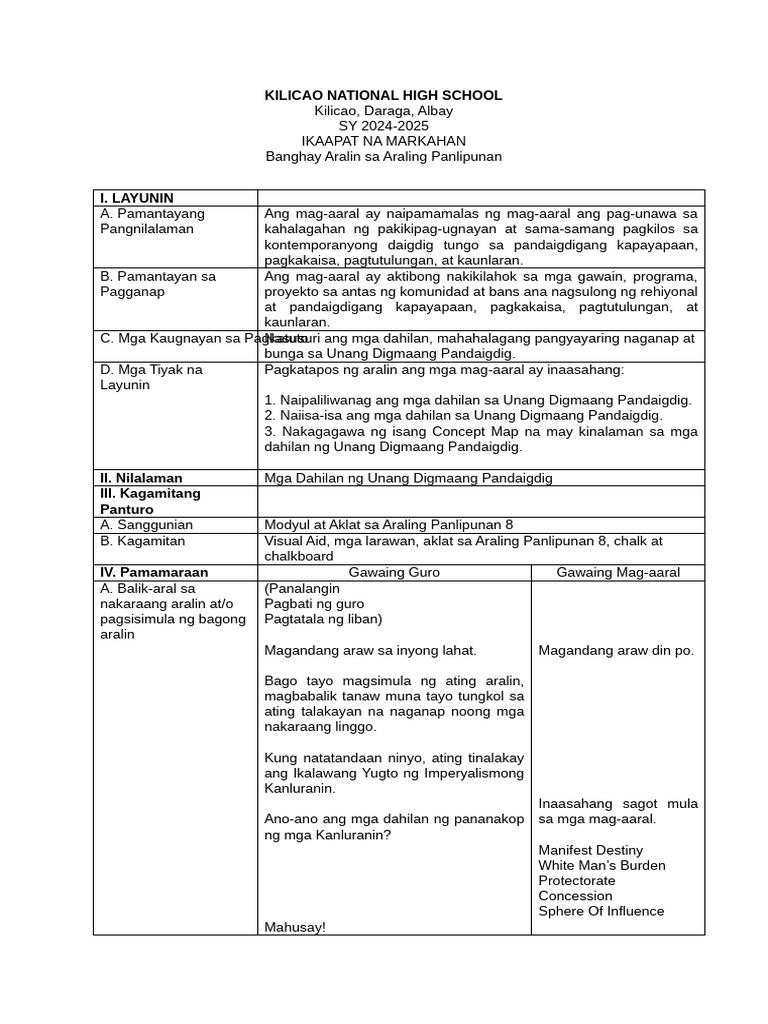 Unang Digmaan DLP 1 | PDF