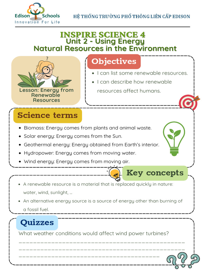 10. G4-U2-L3 Energy from Renewable resources | PDF