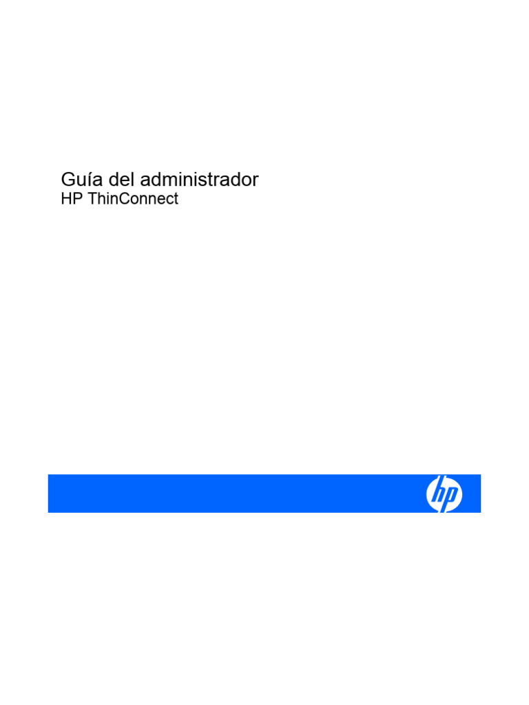 Guía Administrador HP ThinConnect 2009 | PDF | Transport Layer Security ...