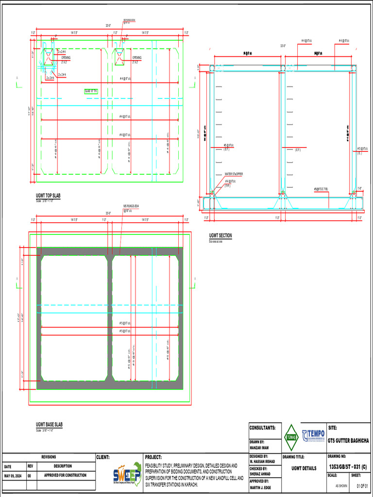 Ugwt Top Slab: Consultants: Site: Gts Gutter Baghicha | PDF