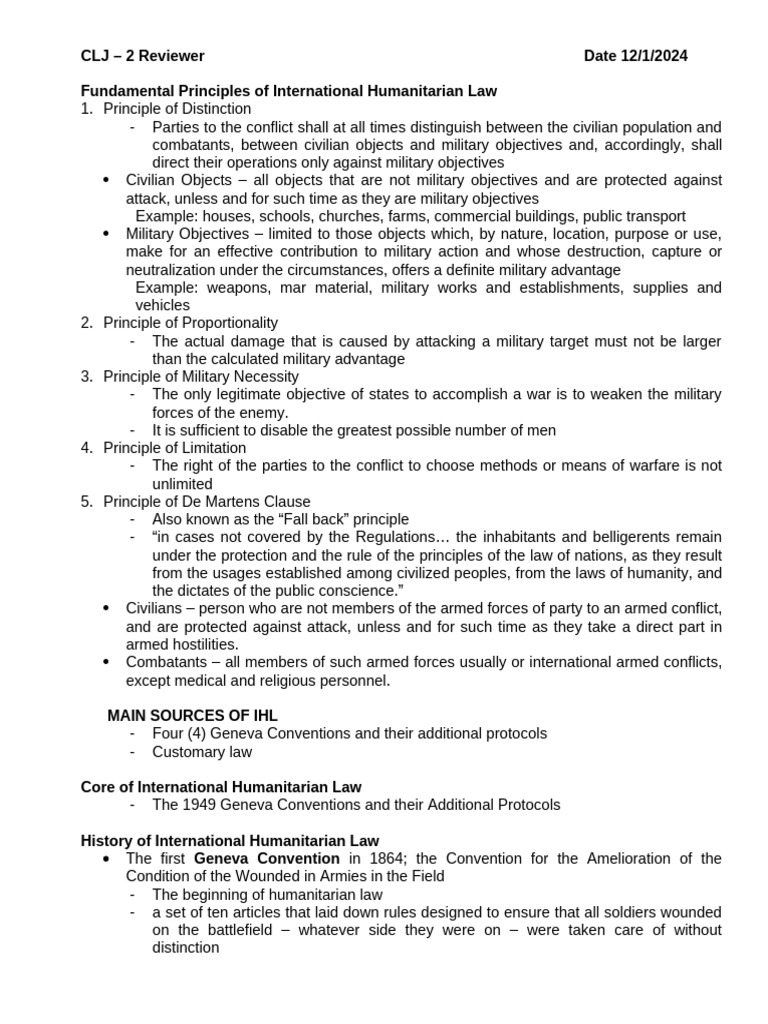 CLJ-2-reviewer-Final-12-1 - 2 | PDF | International Humanitarian Law ...