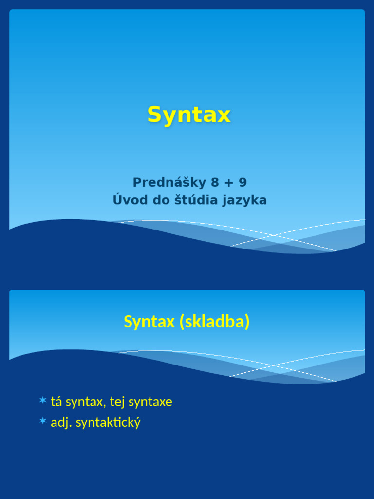 08 09 Syntax | PDF