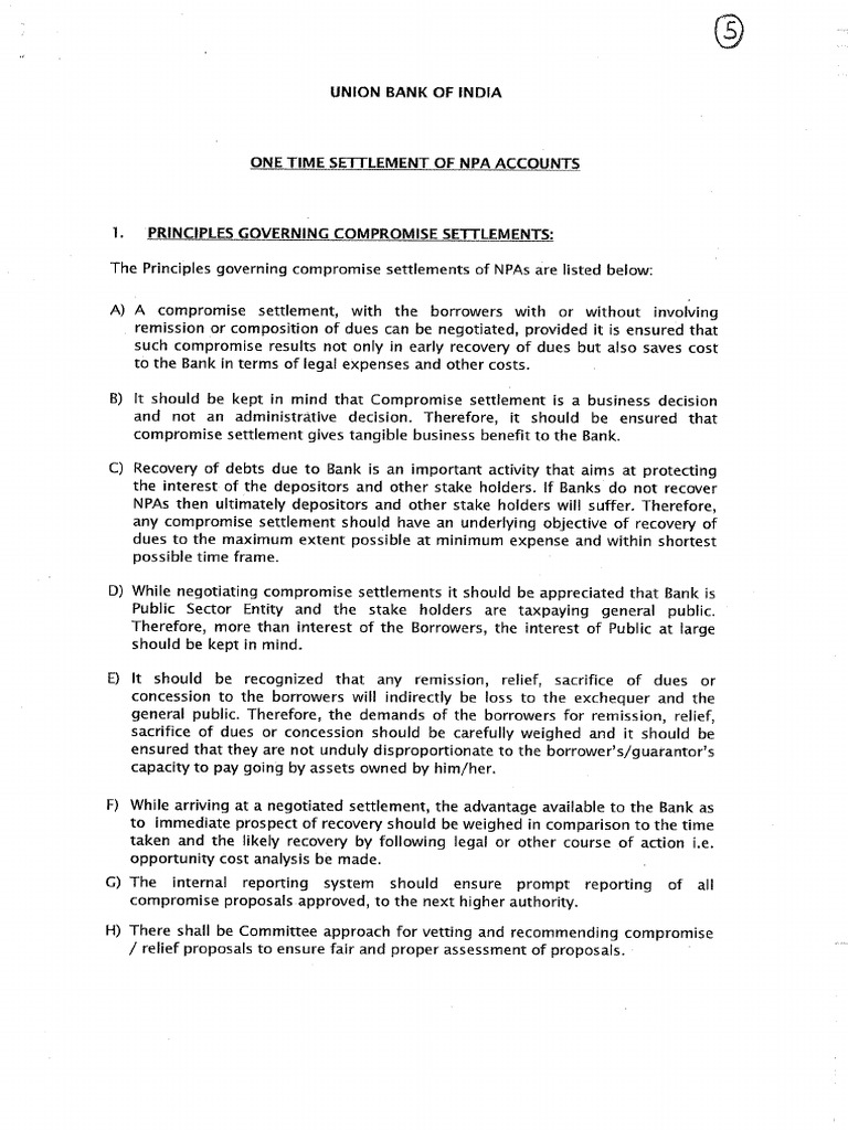 Msme One Time Settlement | PDF