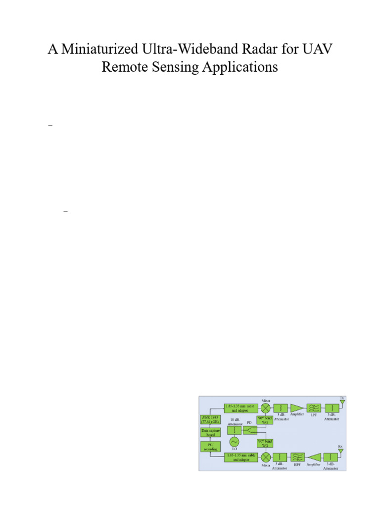 A miniaturized ultra-wideband radar for UAV remote sensing applications ...