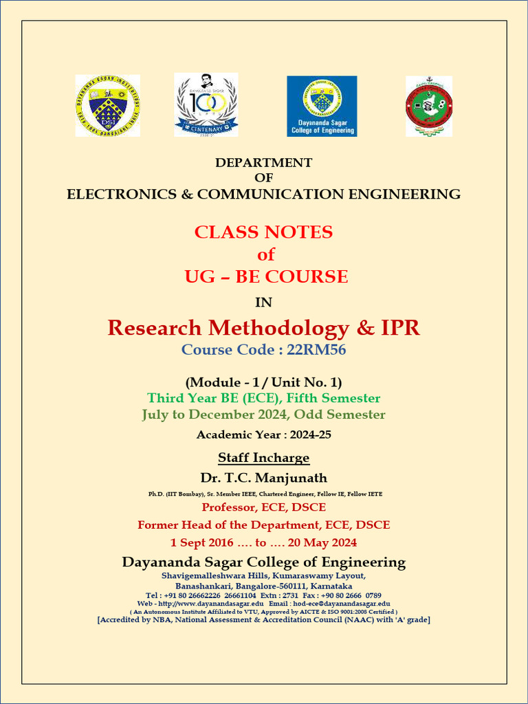 RM Module-1 Notes | PDF | Knowledge | Hypothesis