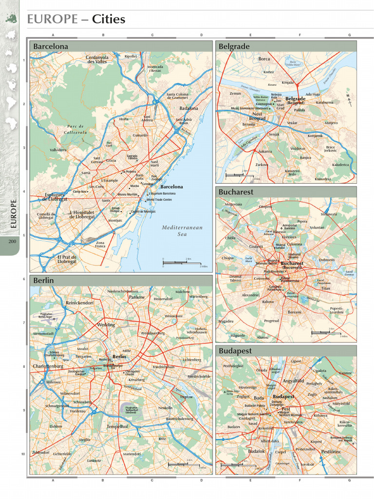 European City Maps | PDF | Copenhagen | Barcelona