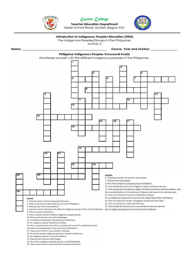 Activity 2 Crossword Puzzle | PDF