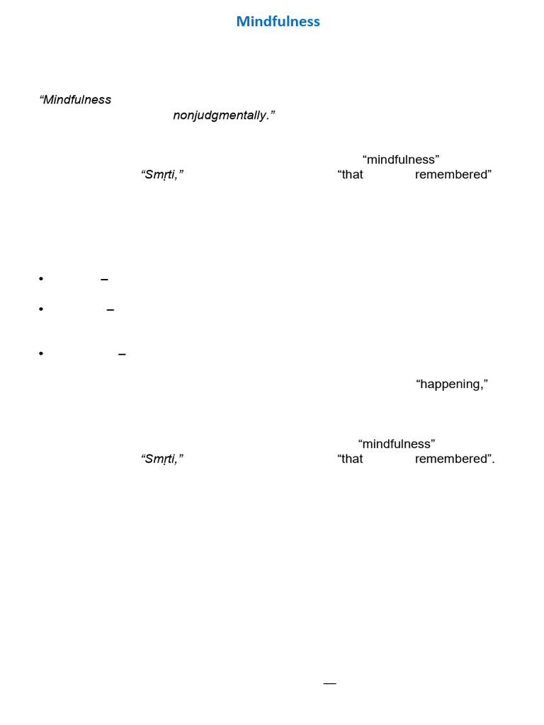 Mindfulness Pdf Mindfulness Thought