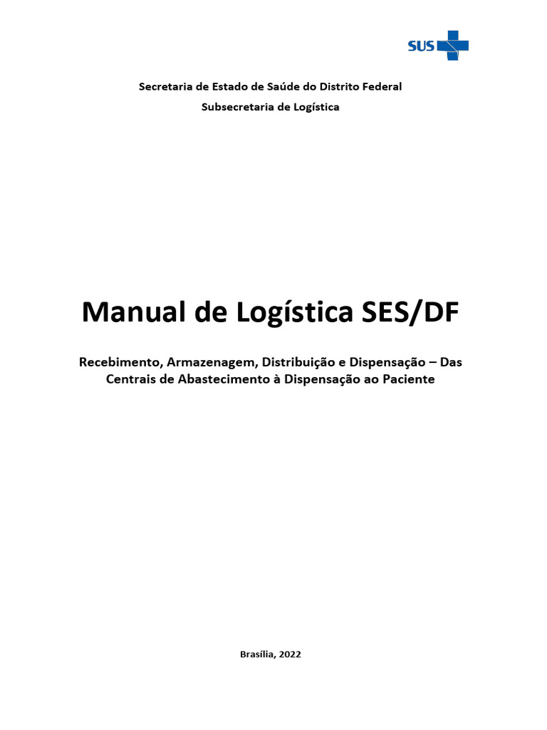 Manual Logistica SES | PDF | Farmacêutico | Logística