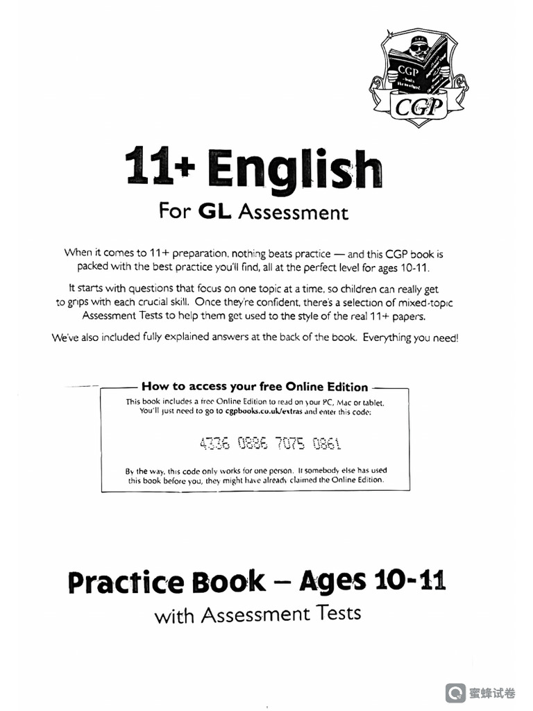 CGP 11+ English Practice Book 10-11 Part1 | PDF