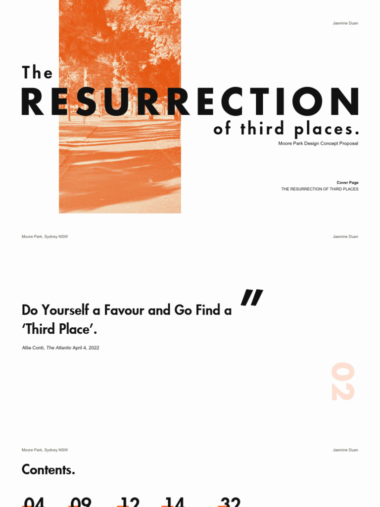 The Resurrection of Third Places - Moore Park Design Concept Proposal ...