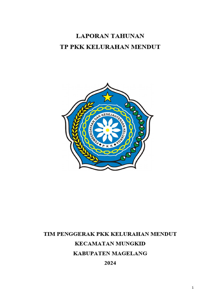 Laporan Tahunan PKK Kel. Mendut 2024 | PDF