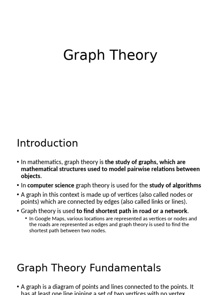 Graph Theory Basics & Applications | PDF | Vertex (Graph Theory) | Graph Theory