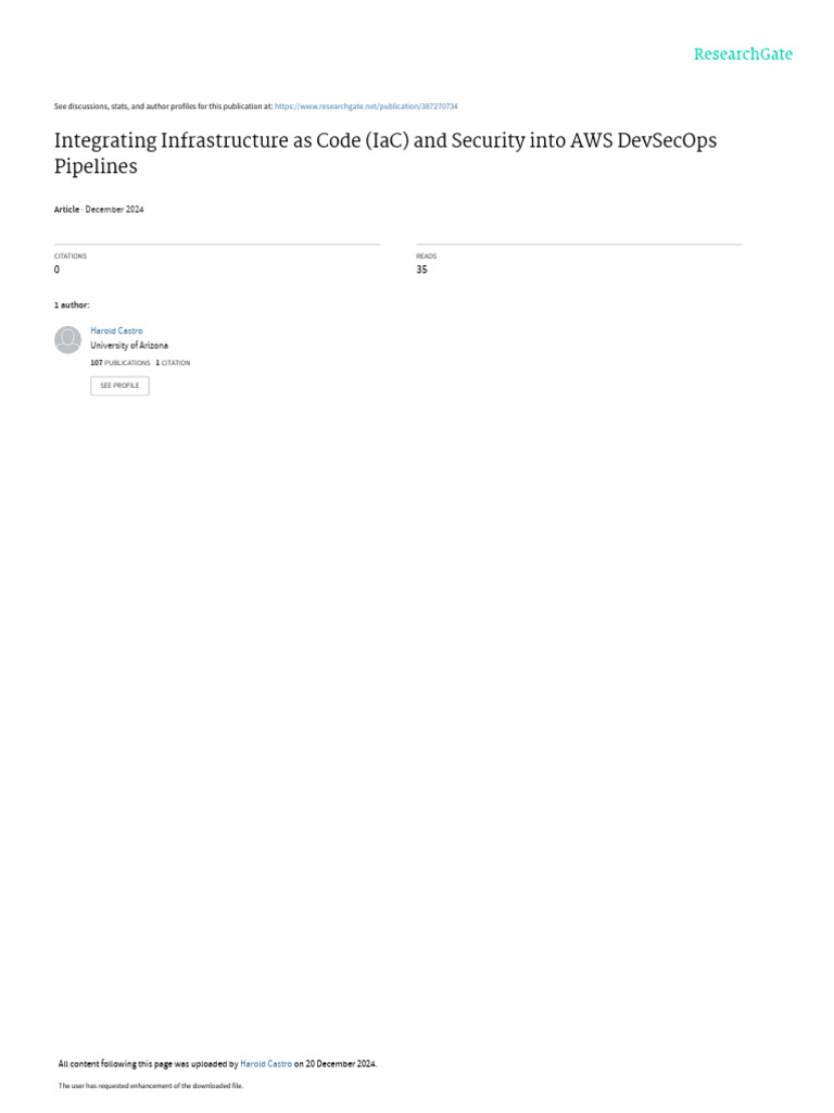 AWS DevSecOps: Integrating IaC & Security | PDF | Computer Security | Security