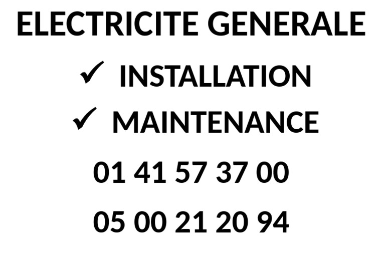 Electricite Generale | PDF