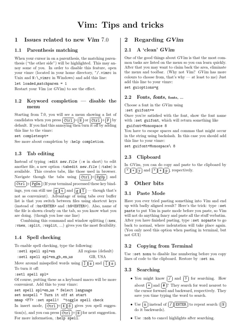 Vim Tips And Trick Pdf Computer Programming Areas Of Computer Science 2038