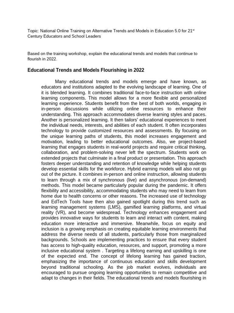 Trend Flourished in 2022 | PDF | Learning | Cognitive Science