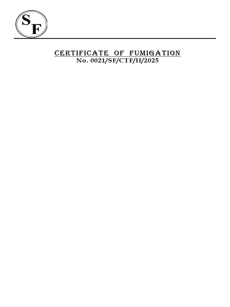 Draft Fumigasi Inv 011 Kayu Lima | PDF