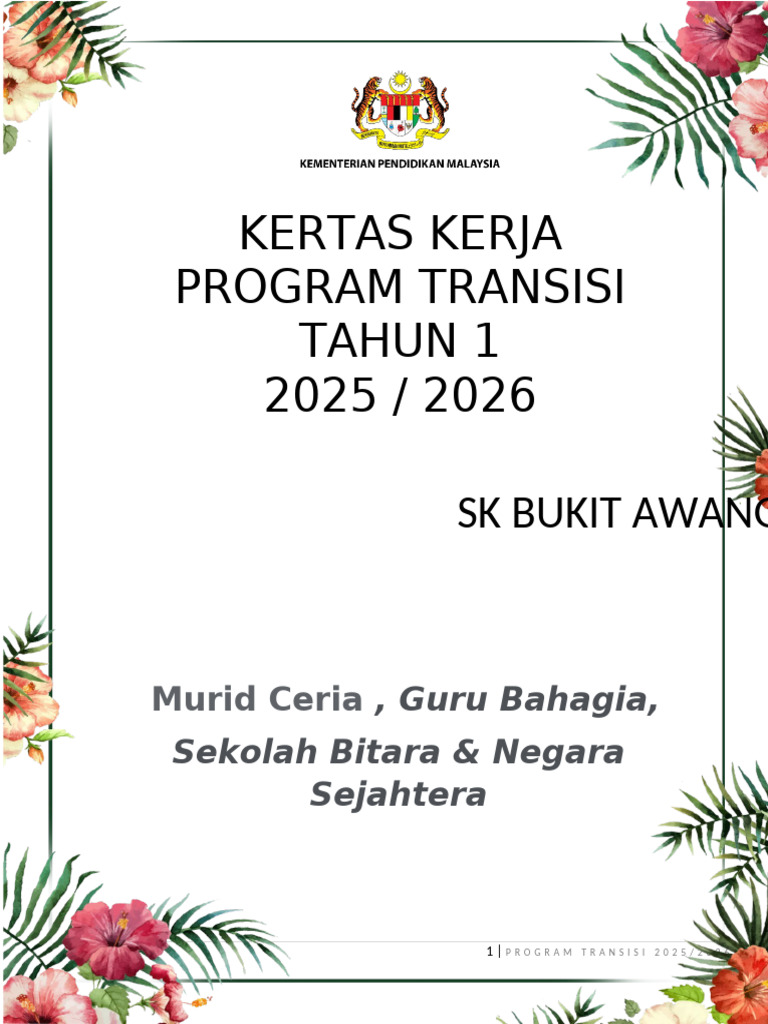Kertas Kerja Transisi 2023 | PDF