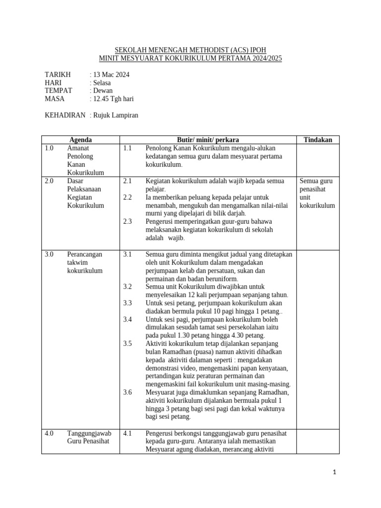 minit_1 Koku 2024 | PDF