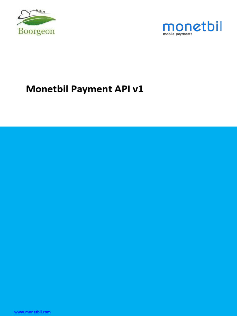 Monetbil Payment API v1 en | PDF | Computing